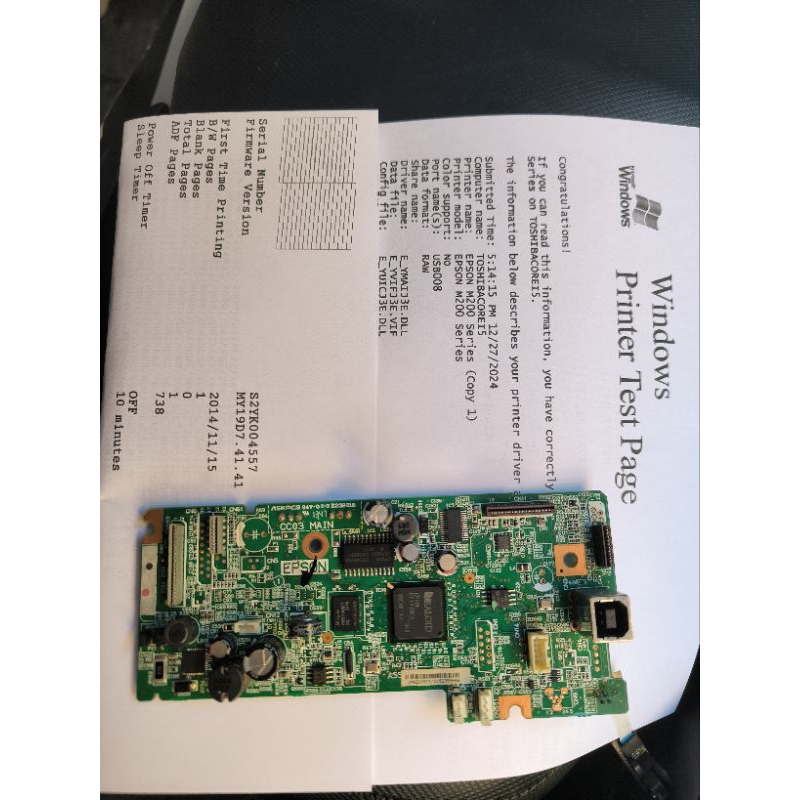 Jual Mainboard printer Epson M200 copotan dari unit original | Shopee ...