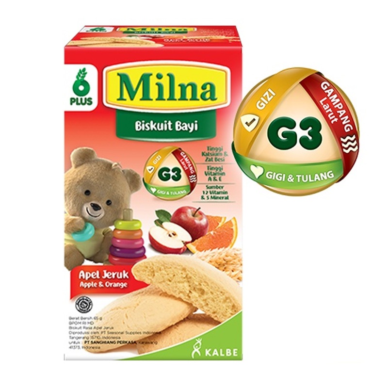 Jual MILNA BISKUIT APEL JERUK 65 GR | Shopee Indonesia
