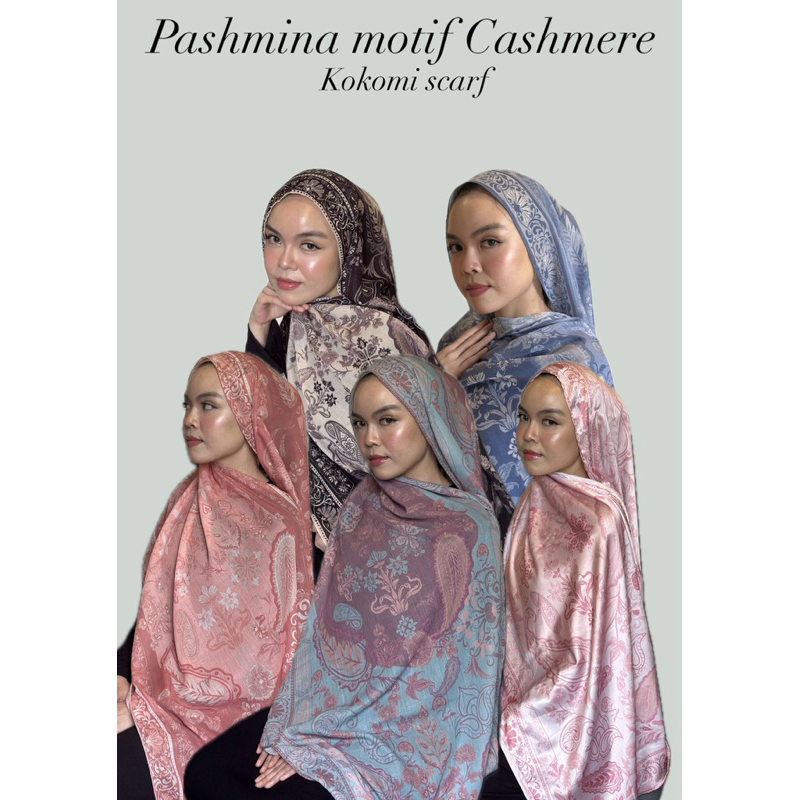 Jual Pashmina motif Cashmere by Kokomi hijab wanita | Shopee Indonesia