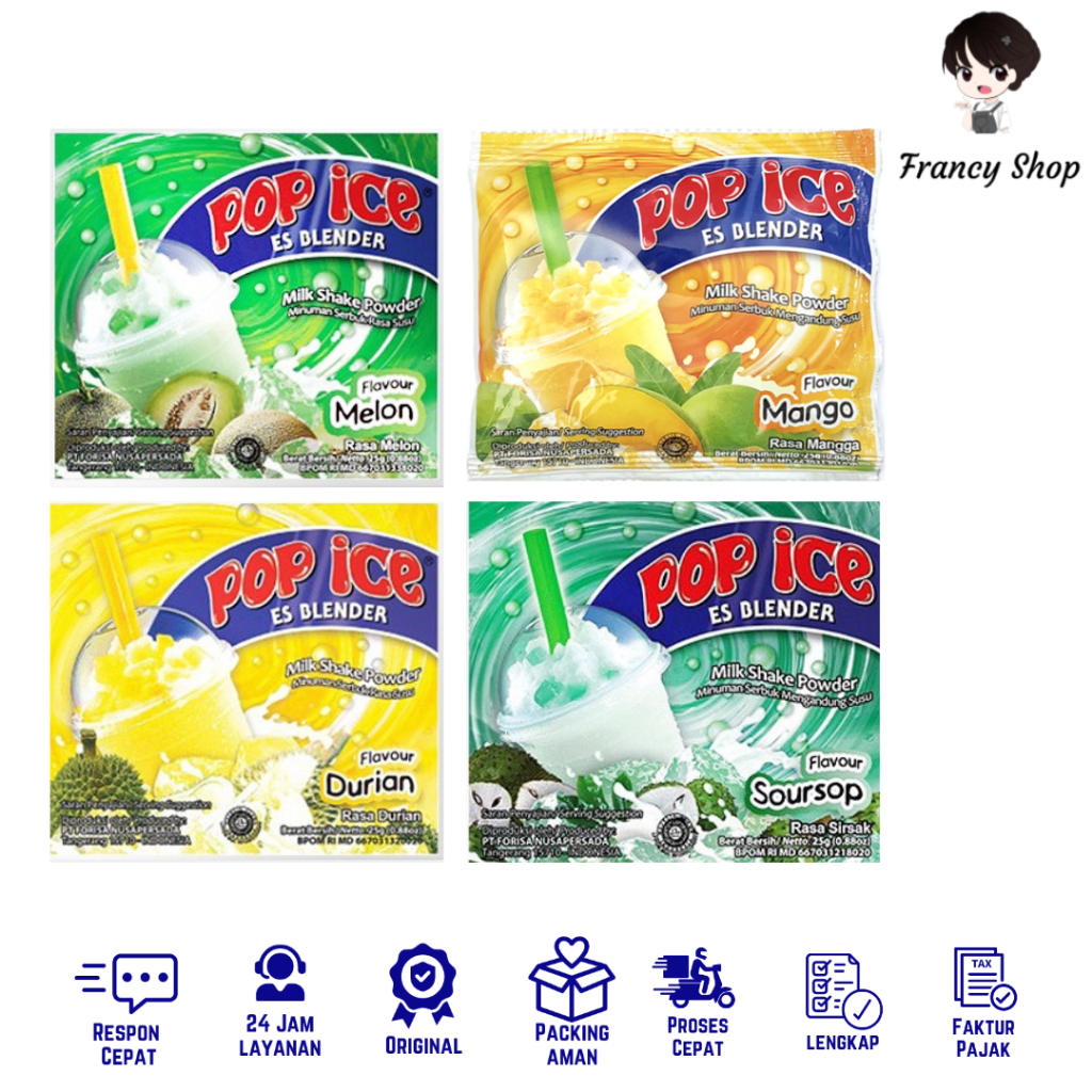 Jual Pop Ice Rasa Melon / Mangga / Durian / Sirsak 25 gr | Shopee Indonesia