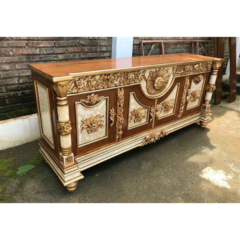 Jual Bufet tv / bufet jati / bufet pendek jati jepara | Shopee Indonesia