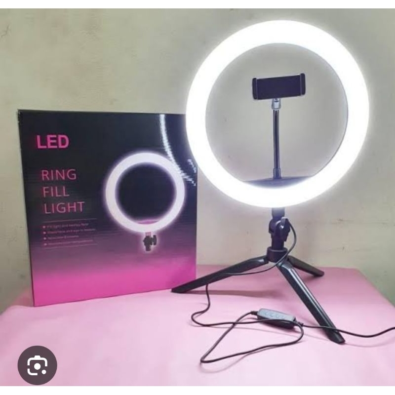 Jual Lampu Ring Light LED 26Cm 6Inch Ringlight Selfie 3 Mode Vlog Live ...