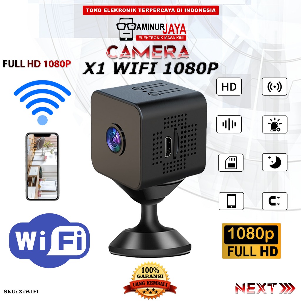 Jual Kamera Mini Mata Mata X1 Wifi Full HD 1080P Kamera Mata Mata ...