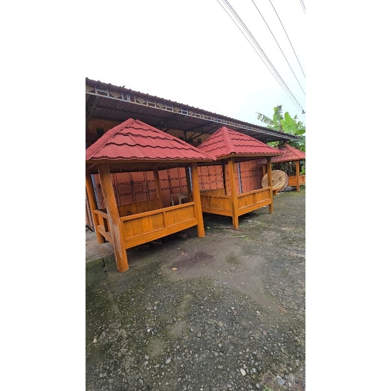 Jual GAZEBO KAYU JATI ASLI - SAUNG KAYU JATI MURAH | Shopee Indonesia