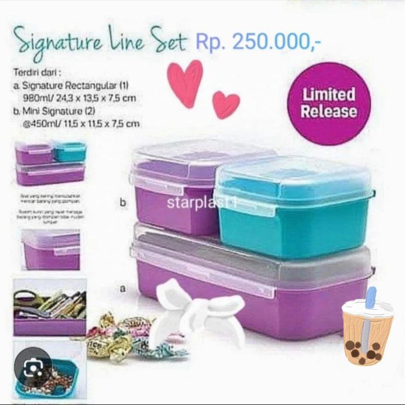 Jual Signature Line Tupperware | Kotak penyimpan dengan tutup ...