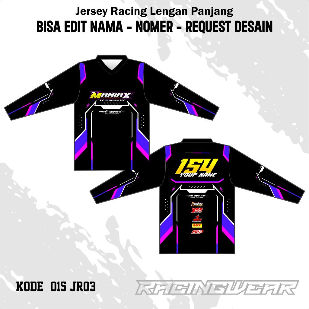 Jual Jersey Racing Bisa Custom Motif Desain Edit Nama & Nomor Jersey ...