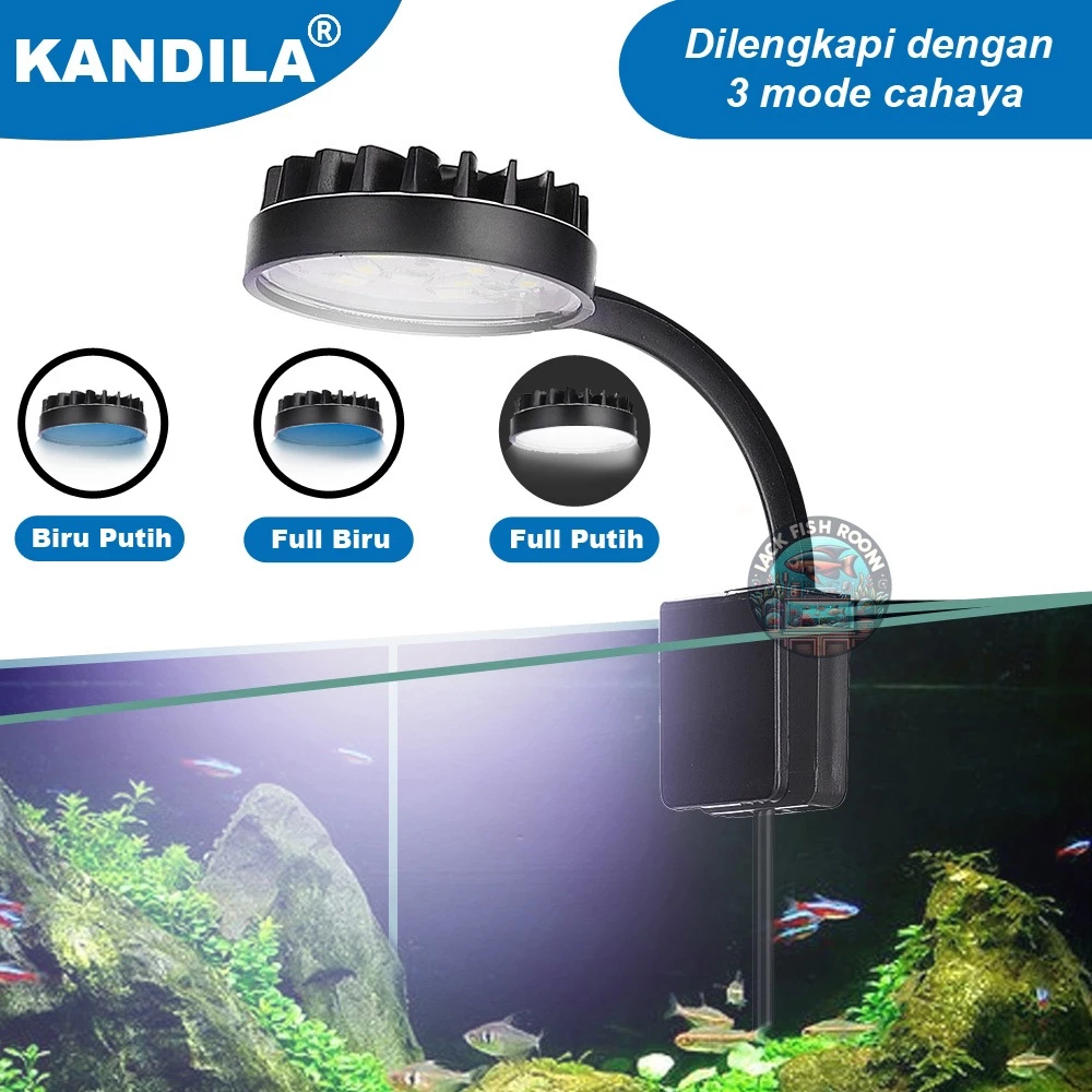 Jual LAMPU JEPIT KANDILA PRO MINI CLIP 3 MODE WARNA AQUARIUM NANO FISH ...