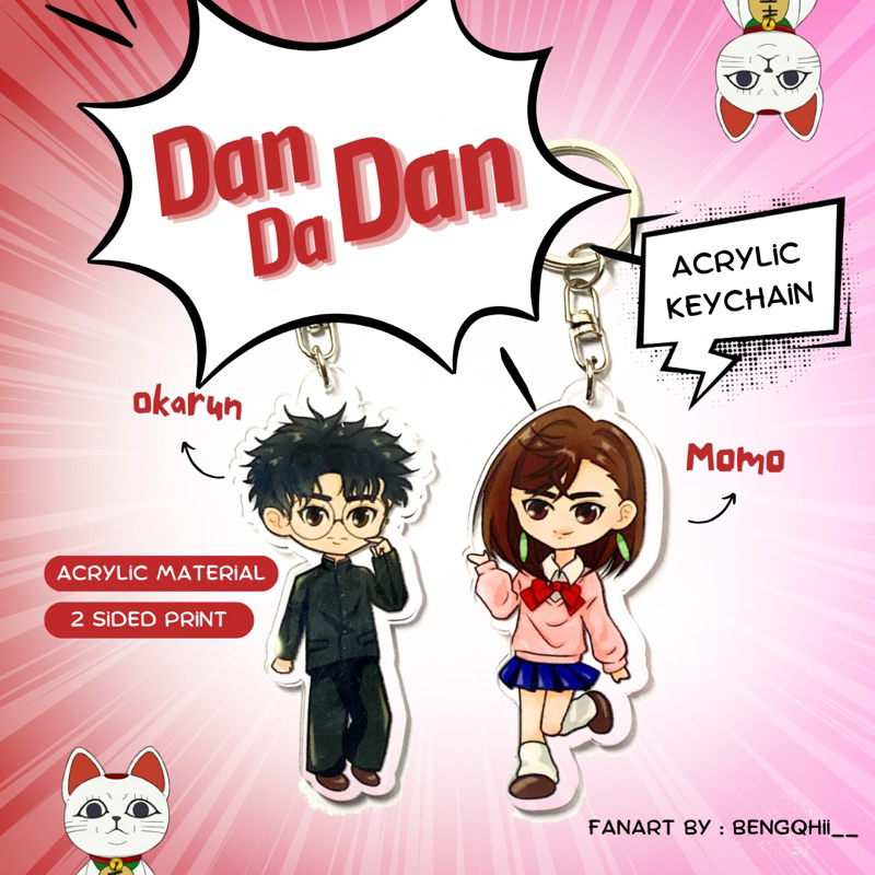 Jual anime Dandadan couple keychain 2 sided acrylic | Shopee Indonesia