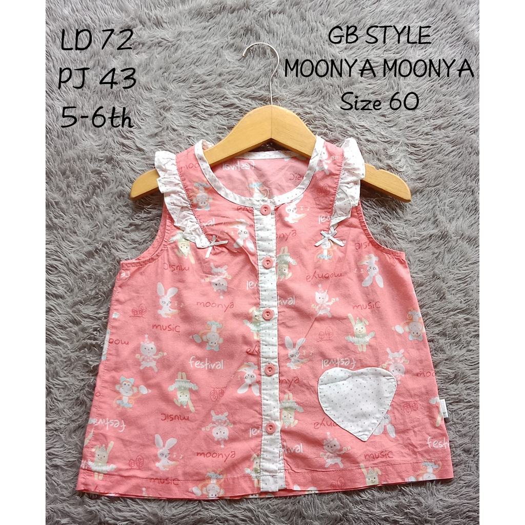 Jual Atasan kutung anak perempuan 5-6th GB STYLE MOONYA MOONYA thrf | Shopee Indonesia