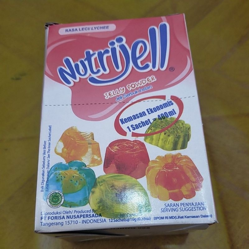 Jual nutrijell rasa leci isi 12 sachet @10g | Shopee Indonesia