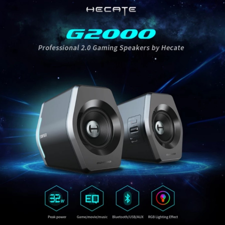 Jual Edifier Hecate G2000 Wireless Bluetooth Gaming Speaker 2.0 with 12 RGB Effect, Multiple ...