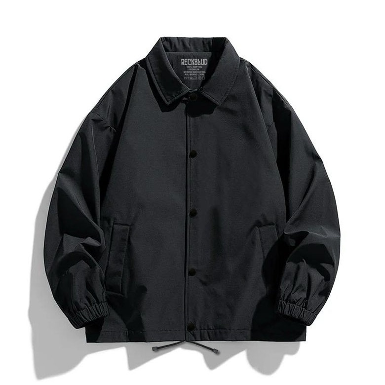 Jual Reckblud - Coach Jacket Black Jaket Unisex Polosan | Shopee Indonesia