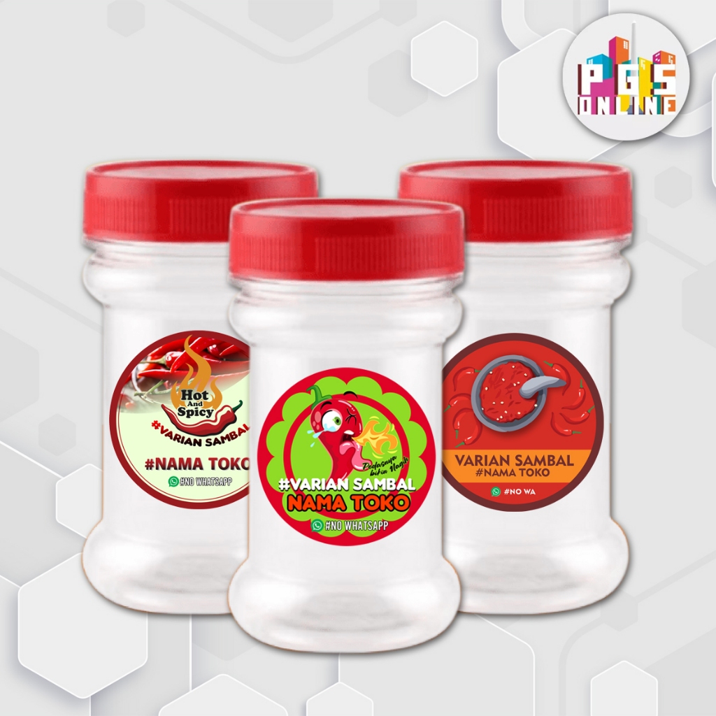 Jual [40 PCS] STIKER SAMBAL BONTAC BULAT DIAMETER 5 CM / Sticker Label ...