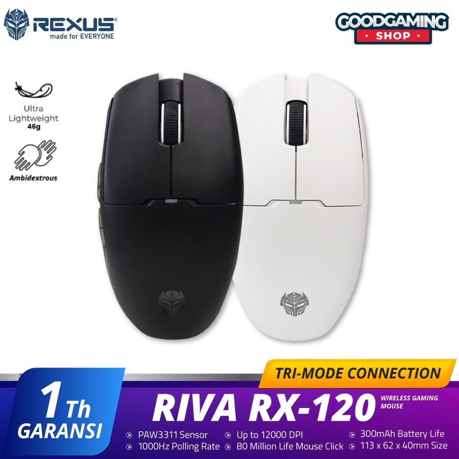 Jual Rexus Mouse Gaming RIVA RX-120 Lightweight Triple Connection ...