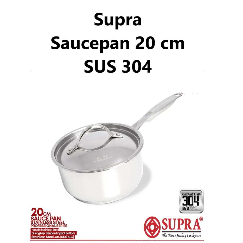 Jual Supra Sauce Pan Panci Susu Stainless 20 CM Panci susu sus 304 ...