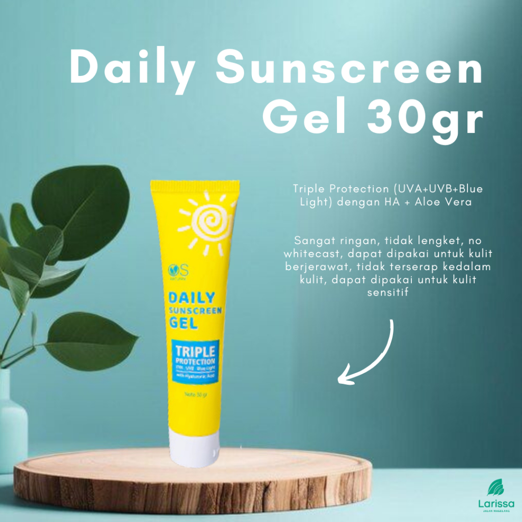Jual BIG SIZE DAILY SUNSCREEN GEL LARISSA SPF 30 Dengan Triple ...