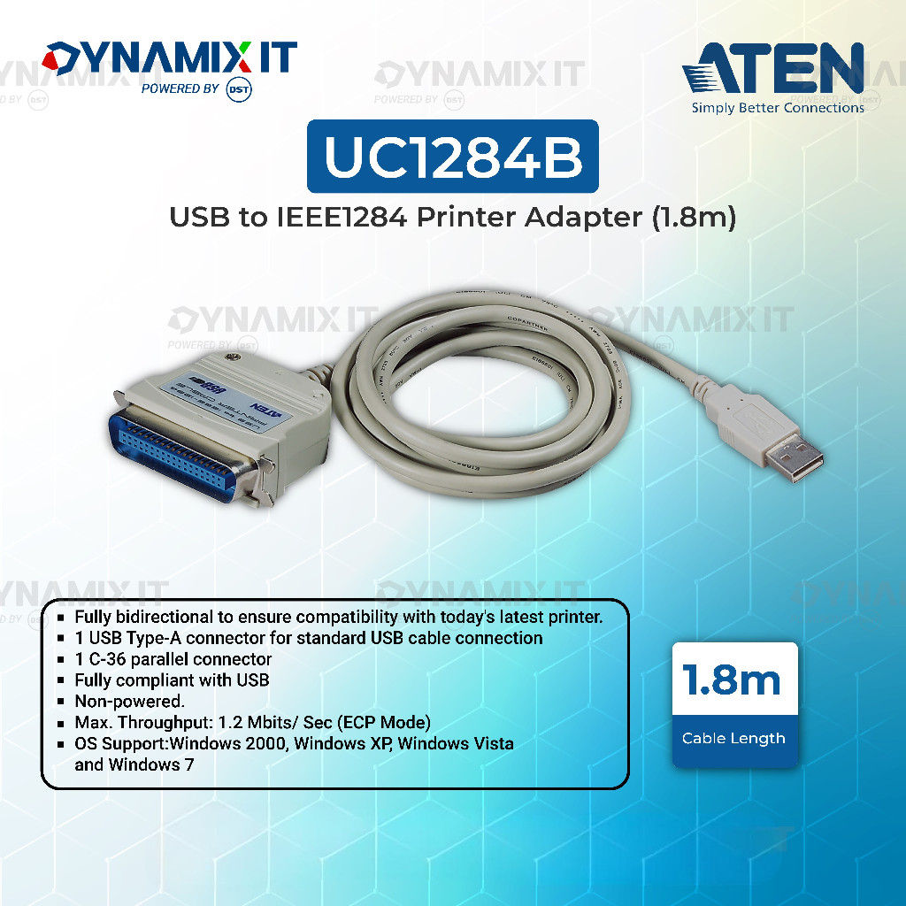 Jual Kabel Printer Aten UC-1284B USB - parallel (LPT) Printer Cable | Shopee Indonesia
