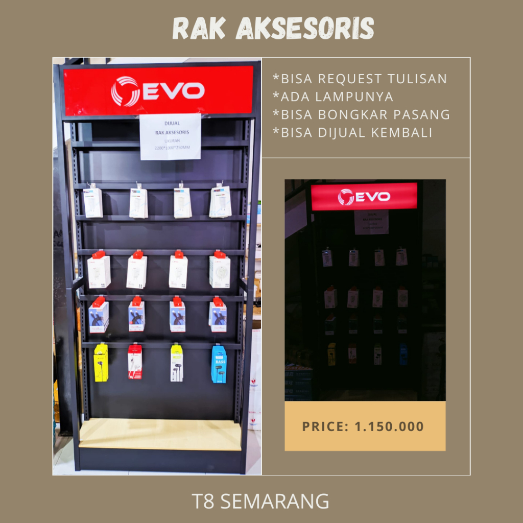 Jual RAK DISPLAY AKSESORIS LAMPU LED/ RAK GANTUNG /rak konter ...