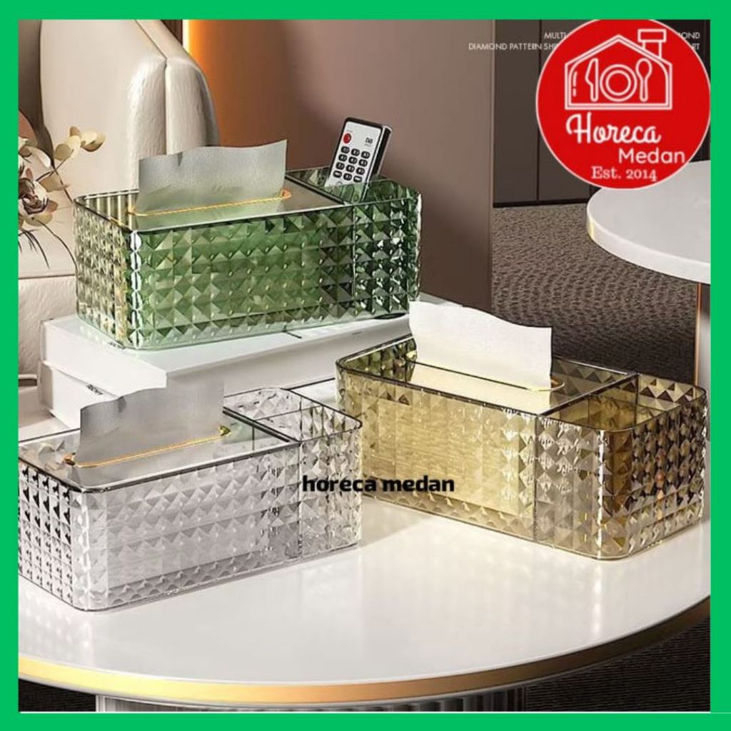 Jual Tempat Tisu Aesthetic / Tissue Box Diamond Pattern / Tempat Tisu ...