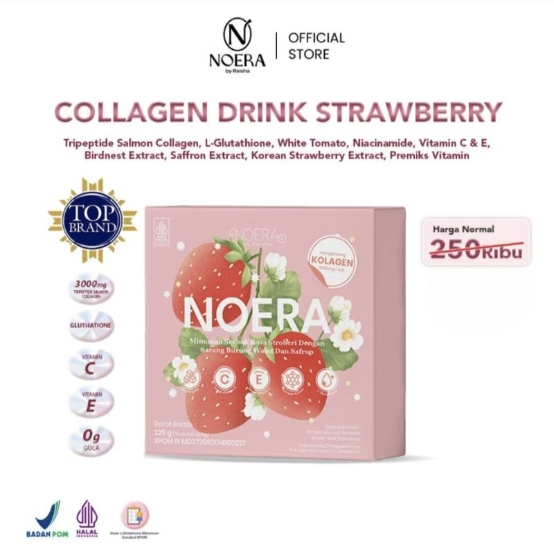 Jual 1 Box Isi 15 Sachet Noera Collagen Drink Original New Formula With ...