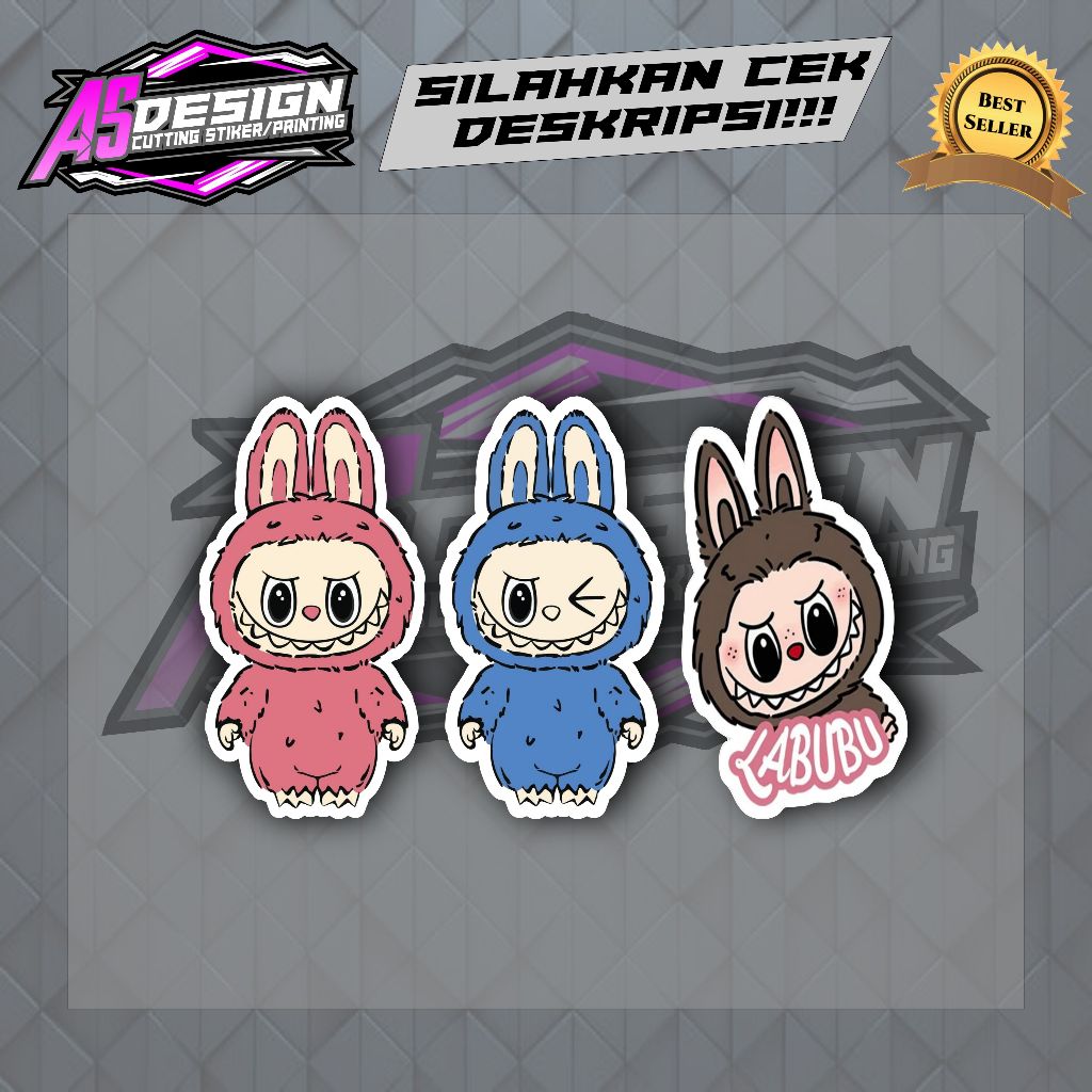 Jual STIKER LABUBU STIKER VINYL PRINCUT LABUBU ISI 3PCS | Shopee Indonesia