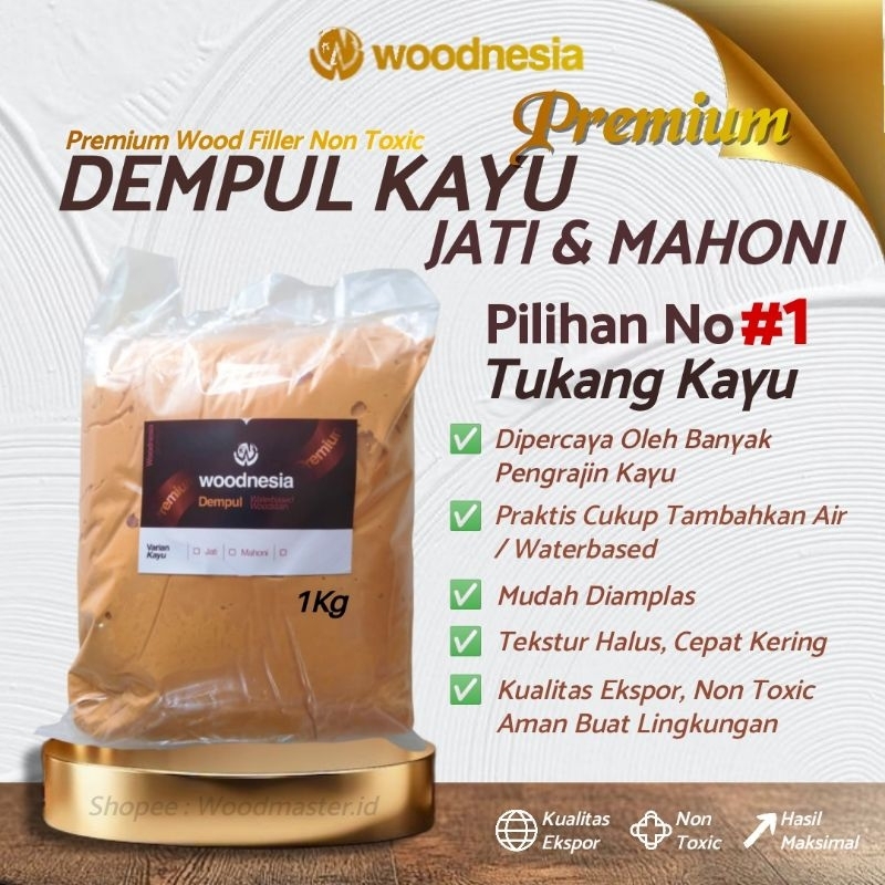 Jual Dempul Air Dempul Kayu Woodnesia Premium Kayu Jati Mahoni 1kg ...