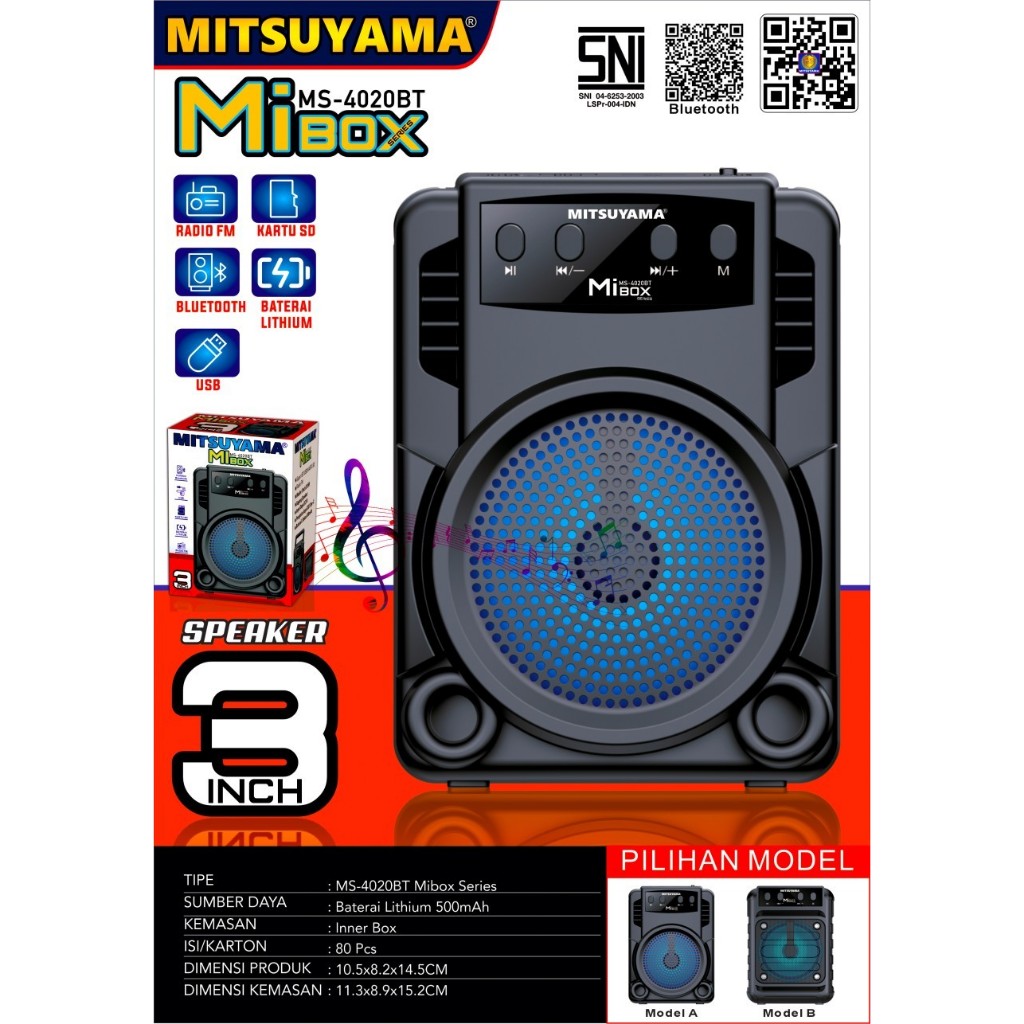 Jual SINARCAHAYA2024 - Speaker Radio Mitsuyama MS-4020BT MiBOX Series MP3 Player USB Bluetooth ...