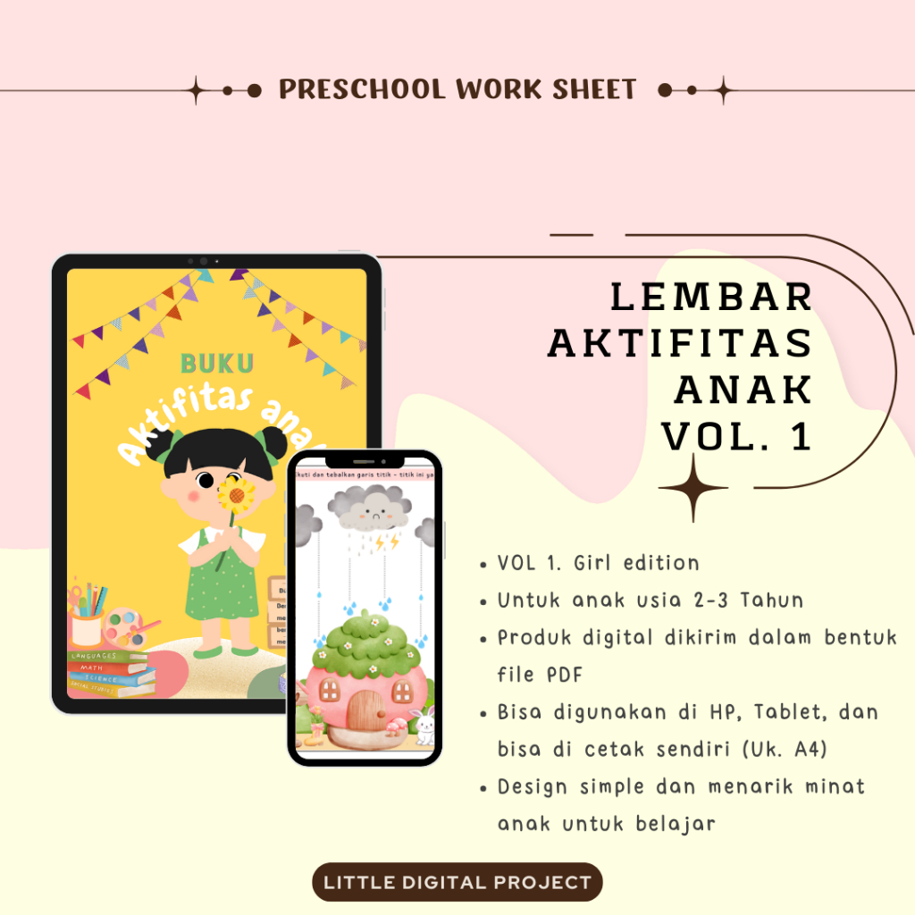 Jual LEMBAR AKTIFITAS ANAK / PRESCHOOL WORKSHEET / BUKU AKTIVITAS ...