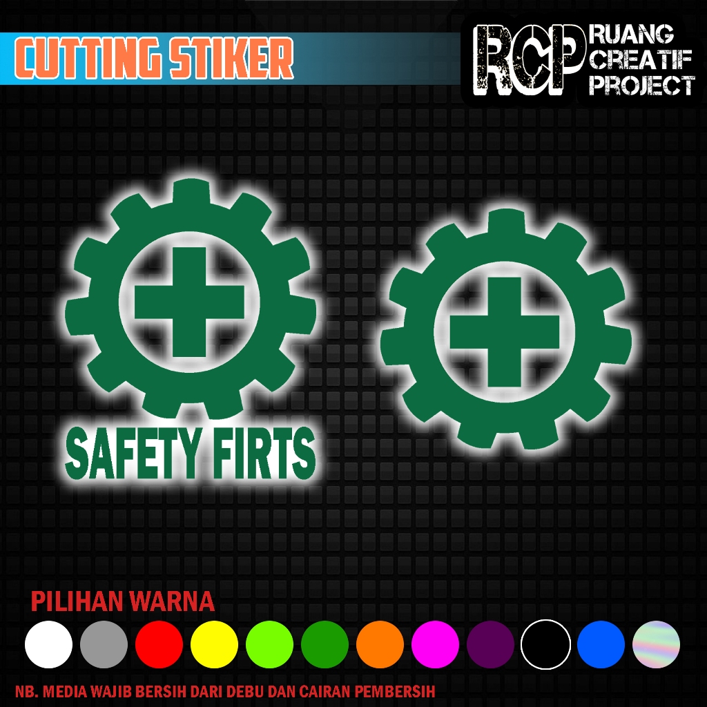 Jual CUTTING STIKER LOGO K3 / SAFETY FIRST / STIKER PROYEK | Shopee ...