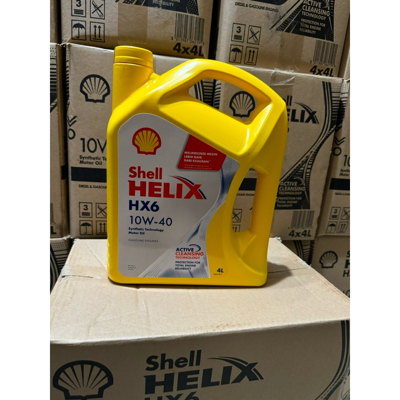 Jual OLi mobil Shell HX6 4Liter sae 10W-40 tembus untuk mesin mobil ...