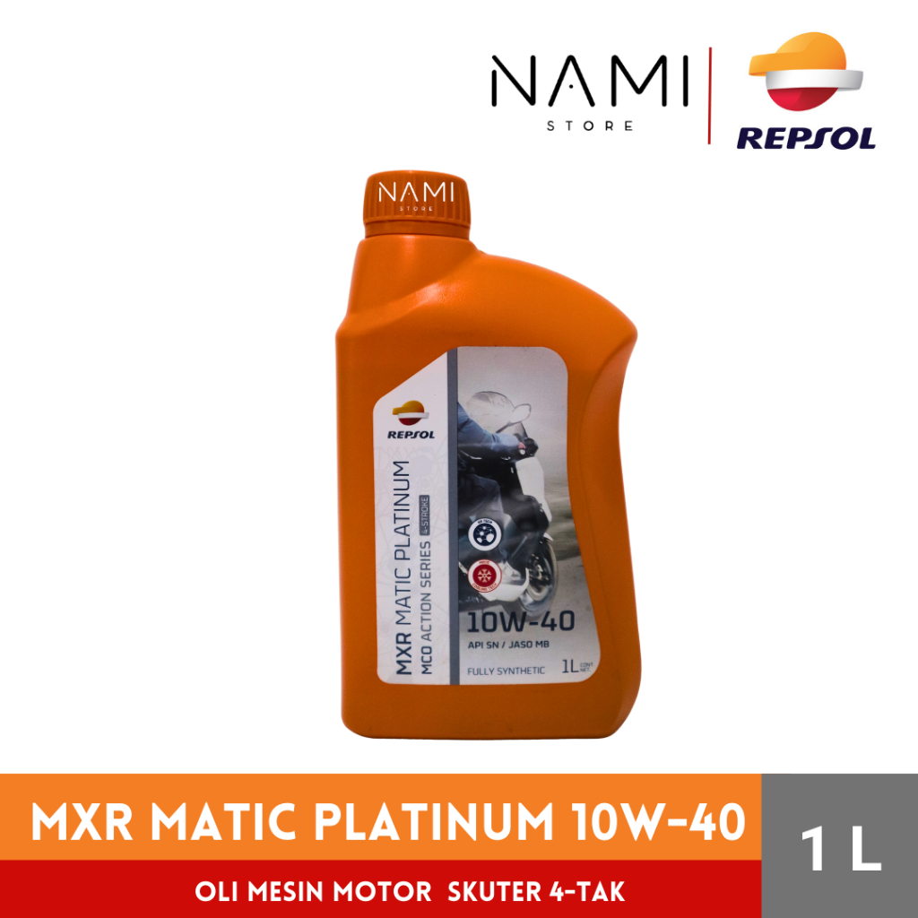 Jual *REPSOL MXR MATIC PLATINUM 10W-40 (1L)* Oli Mesin Motor Matic ...