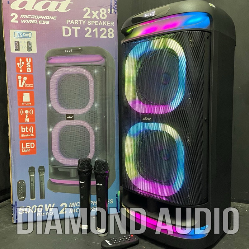 Jual Speaker Portable Dat Dt2128 party Usb Bluetooth Original 8 Inch Dt ...