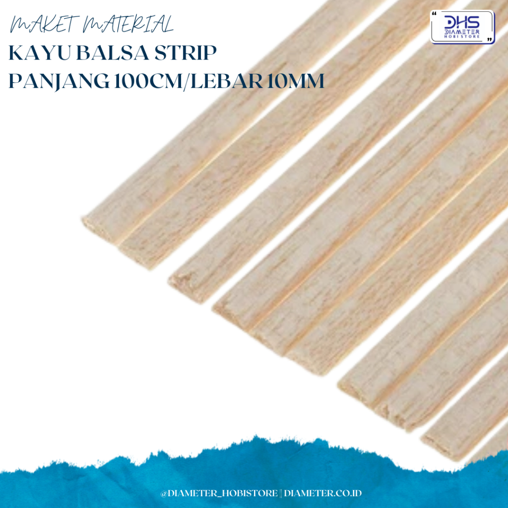 Jual [BACA DESKRIPSI] Kayu Balsa Strip Panjang 100cm Lebar 10mm | Shopee Indonesia