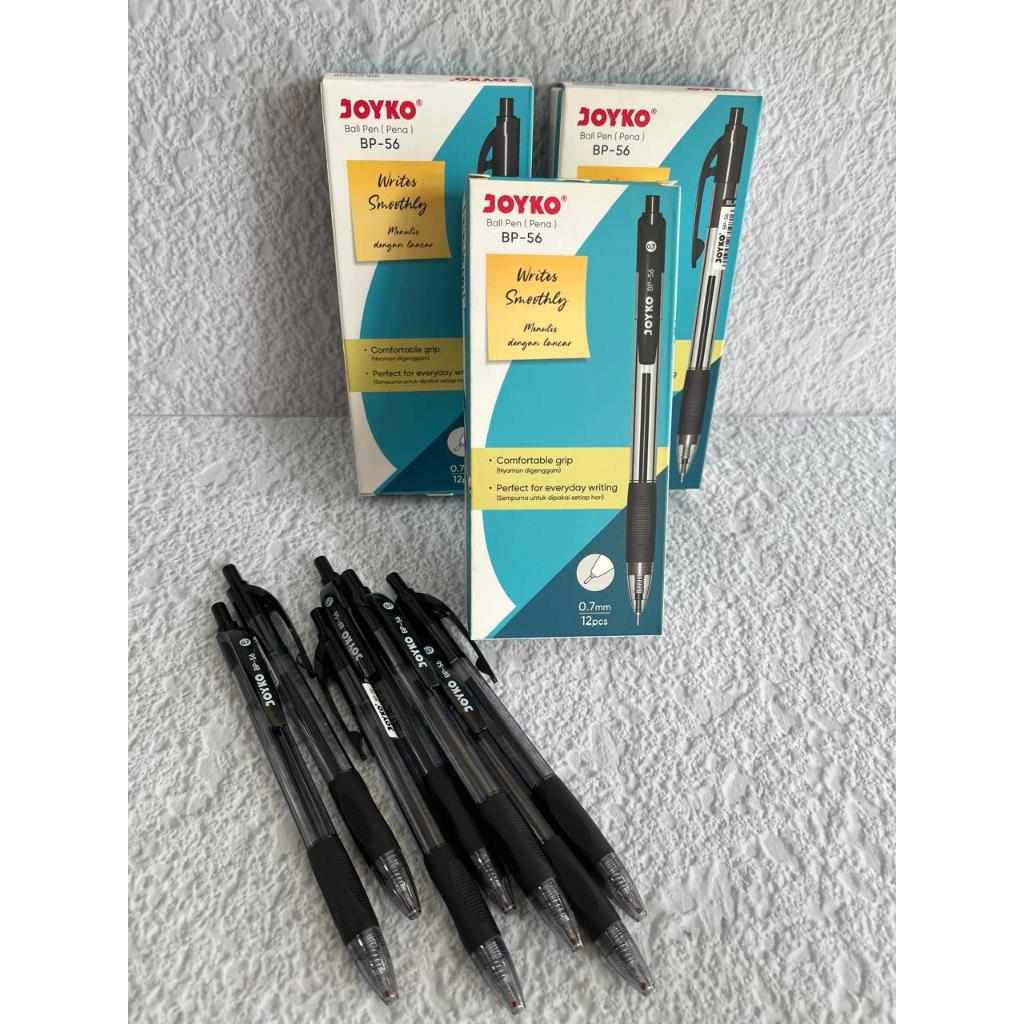 Jual Joyko - Ballpen / Pulpen BP-56 Warna Hitam 0.7mm | Shopee Indonesia