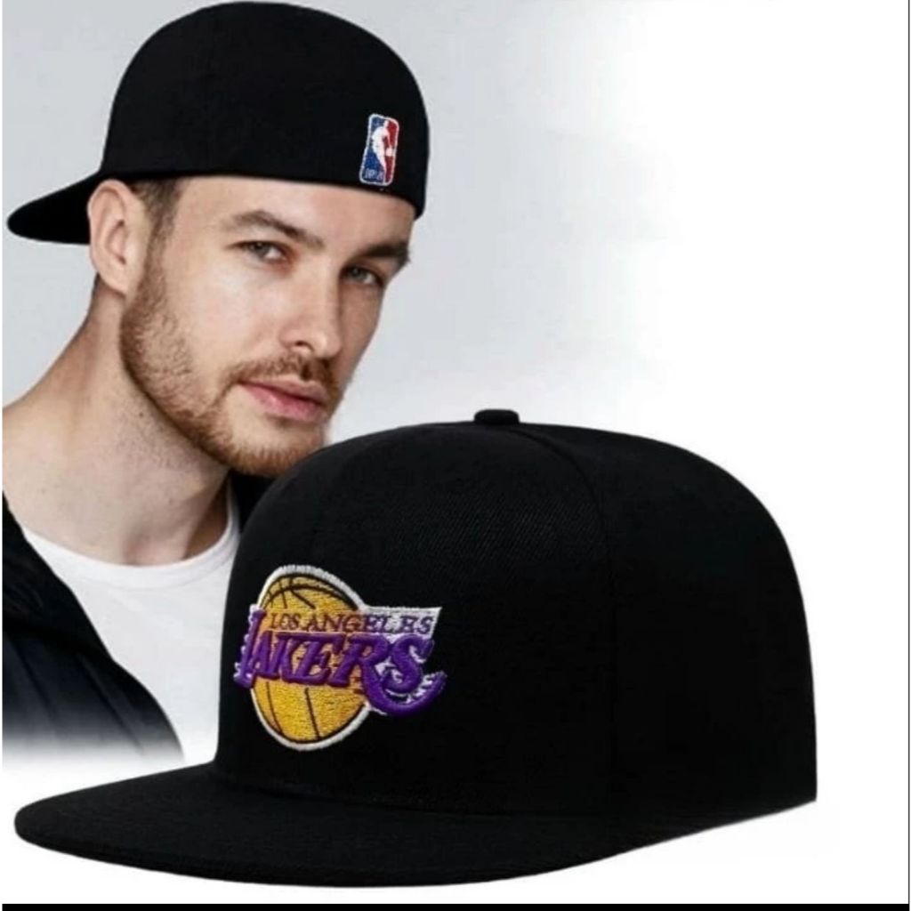 Jual Topi Snapback Hip Hop LAKERS Hight Quality Topi Buil up Bordir ...