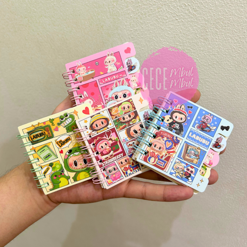 Jual Diary Labubu Uk A7 tebal ada pembatas / Notebook Labubu diary ...