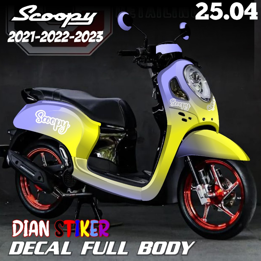 Jual (COD) Decal Dekal Sticker Stiker Striping scoopy SCOOPY TERBARU ...