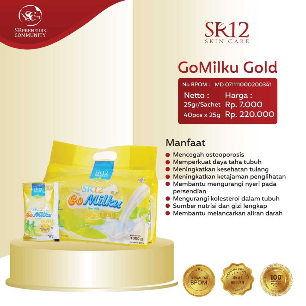 Jual Gomilku Gold SR12 Kemasan 1Kg 40 Sachet Susu Kambing Etawa Susu ...