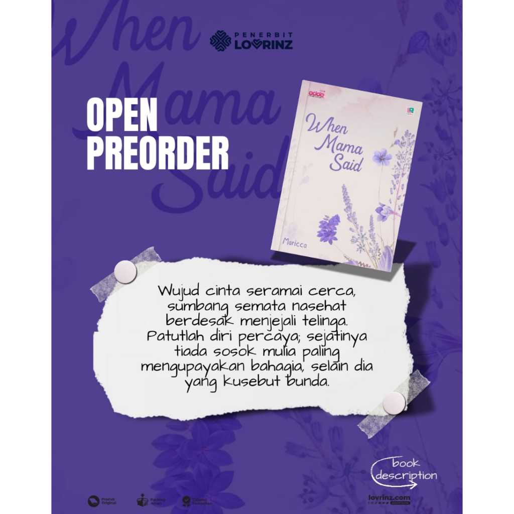 Jual Buku Original "When Mama Said" By Maricca-Penerbit LovRinz | Shopee Indonesia