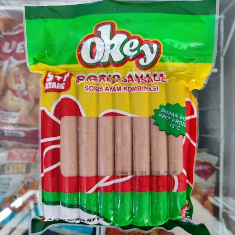 Jual Okey Sosis Ayam 500g Isi 15+1 | Shopee Indonesia