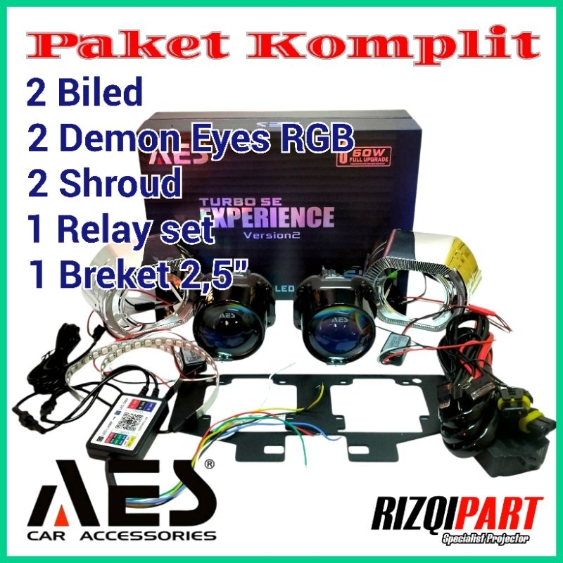 Jual Paket Komplit Biled projie AES experience version2 + breket biled ...