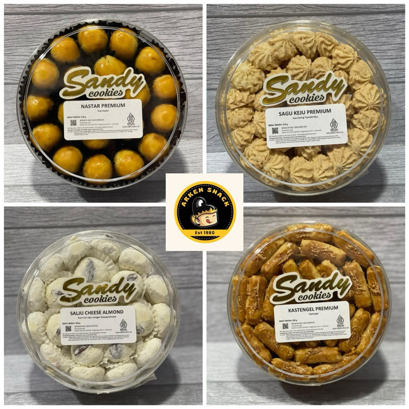 Jual SANDY COOKIES PREMIUM (GOLD) ARKENSNACK EXP PANJANG 2025 TOPLES ...