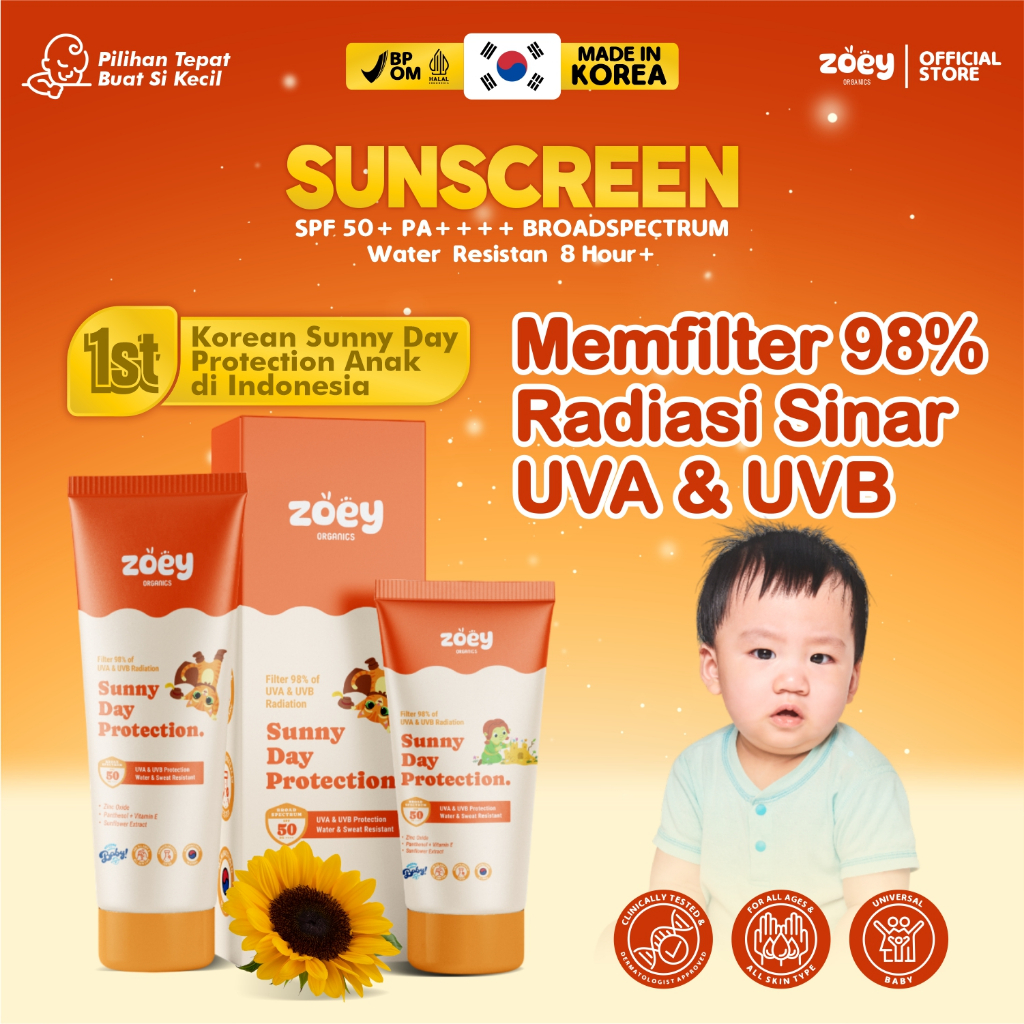 Jual ZOEY Korean Physical Sunscreen SPF 50+ PA++++ Anak & Bayi ...