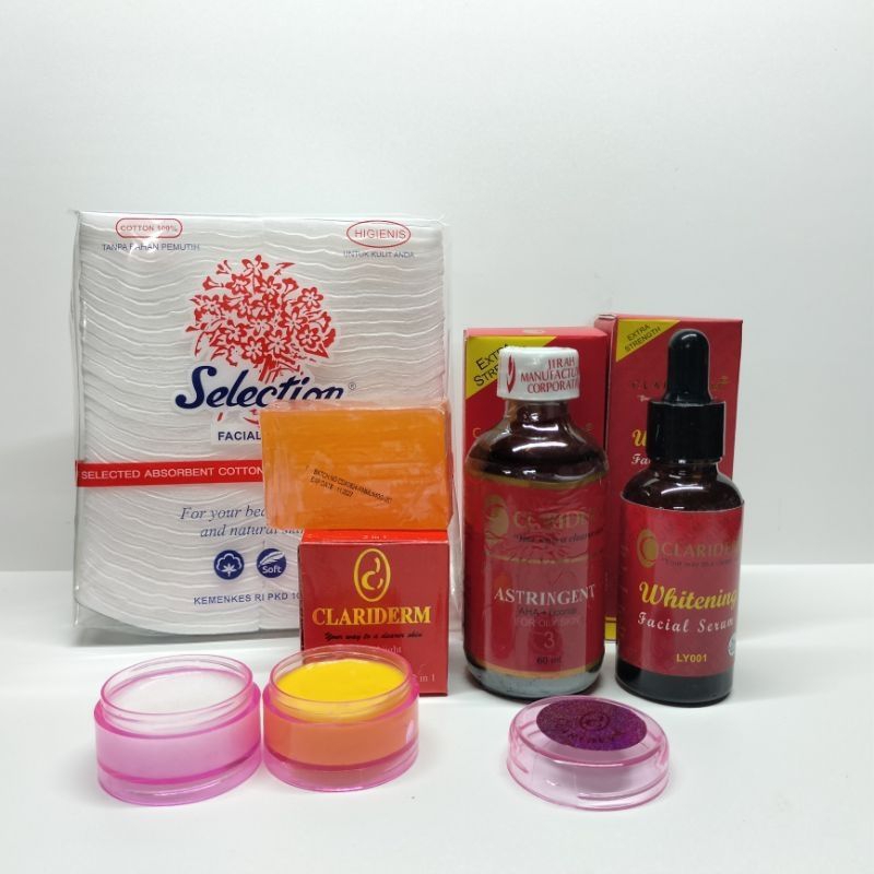 Jual PAKET CREAM CLARIDERM SUSUN 6IN1 KOMPLIT | Shopee Indonesia