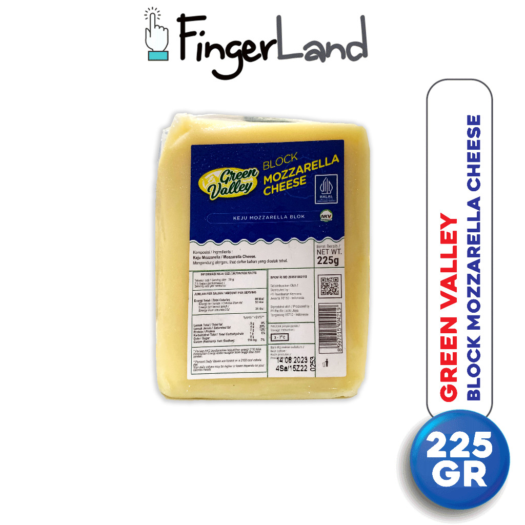 Jual Green Valley Block Mozzarella Cheese 225 Gr | Shopee Indonesia