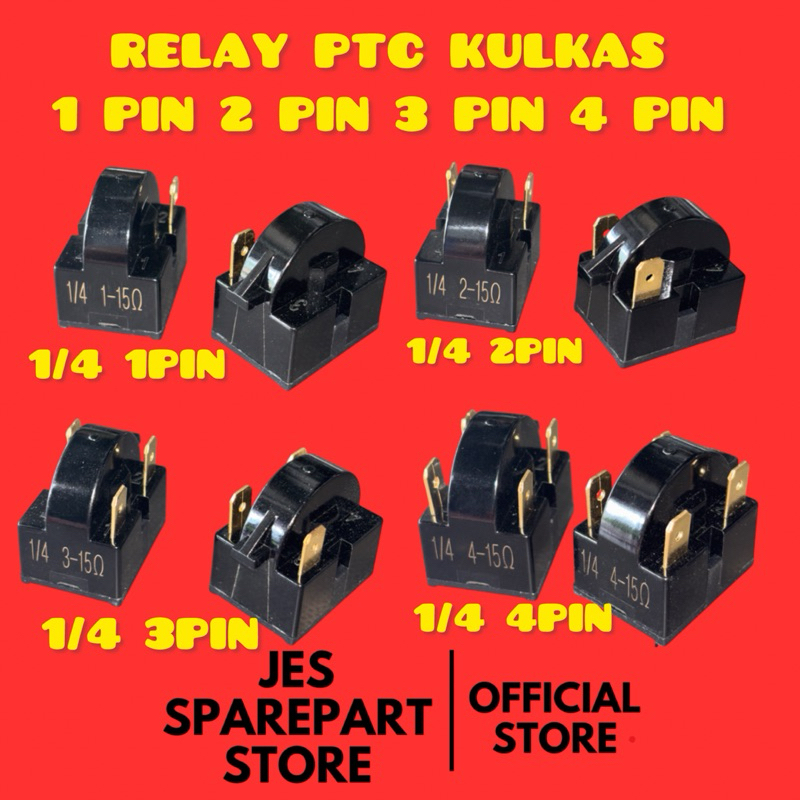 Jual RELAY PTC KULKAS 1 PIN 2 PIN 3 PIN 4 PIN | Shopee Indonesia