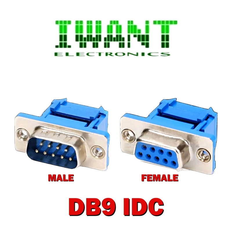 Jual DB9 IDC MALE DB9 IDC FEMALE SERIAL PORT CONNECTOR IDC TYPE D-SUB ...
