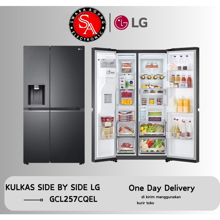 Jual Kulkas Side By Side 674 Liter LG With Dispenser & Ice Maker Type : GC-L257CQEL - Inverter ...
