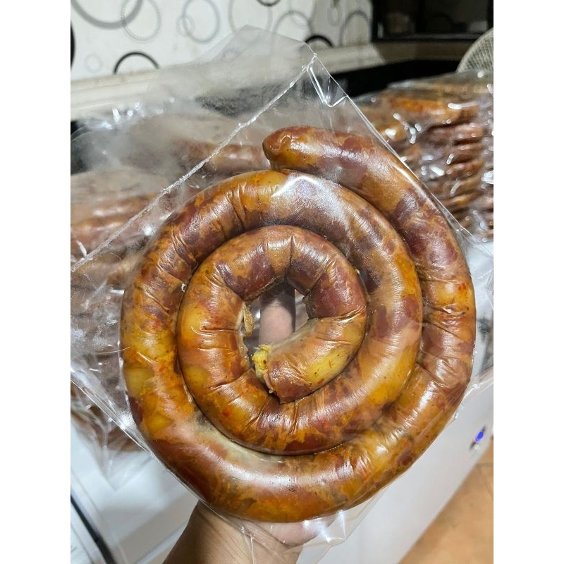 Jual Urutan Babi Asap Khas Tajun/urutan bali/sosis bali/sudah digoreng ...