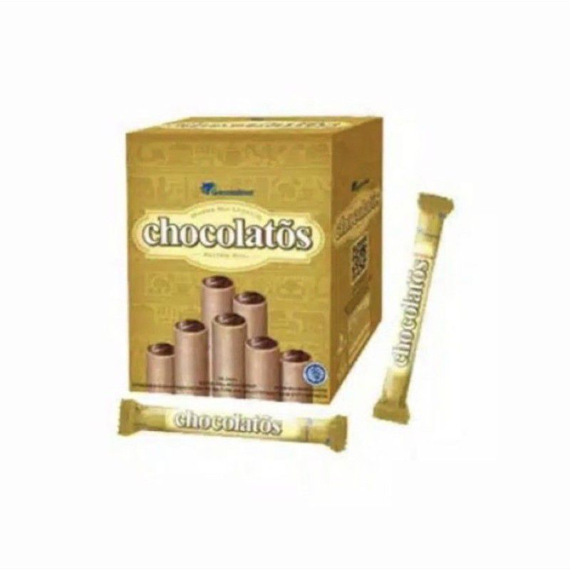 Jual CHOCOLATOS WAFER ROLL ISI 24 PCS PER BOX | Shopee Indonesia